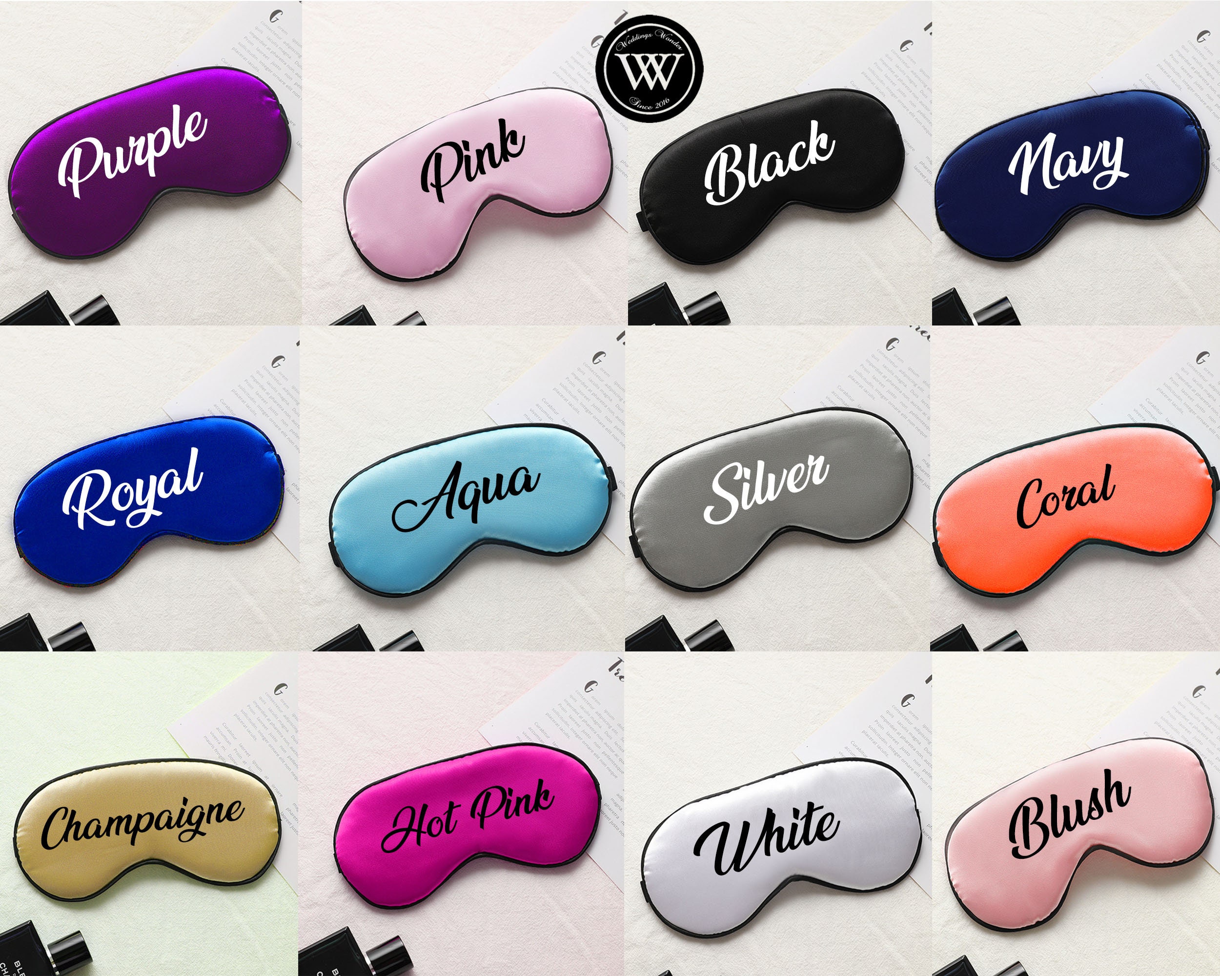 Customize Satin Eye Mask Personalized Sleep Eye Mask Custom Etsy