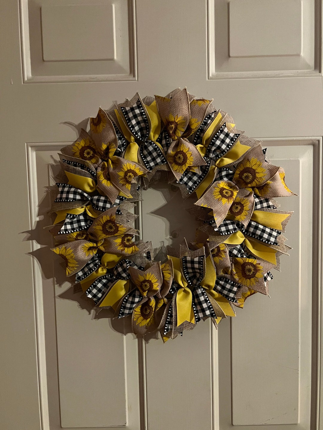 Sunflower Buffalo Wreath - Etsy