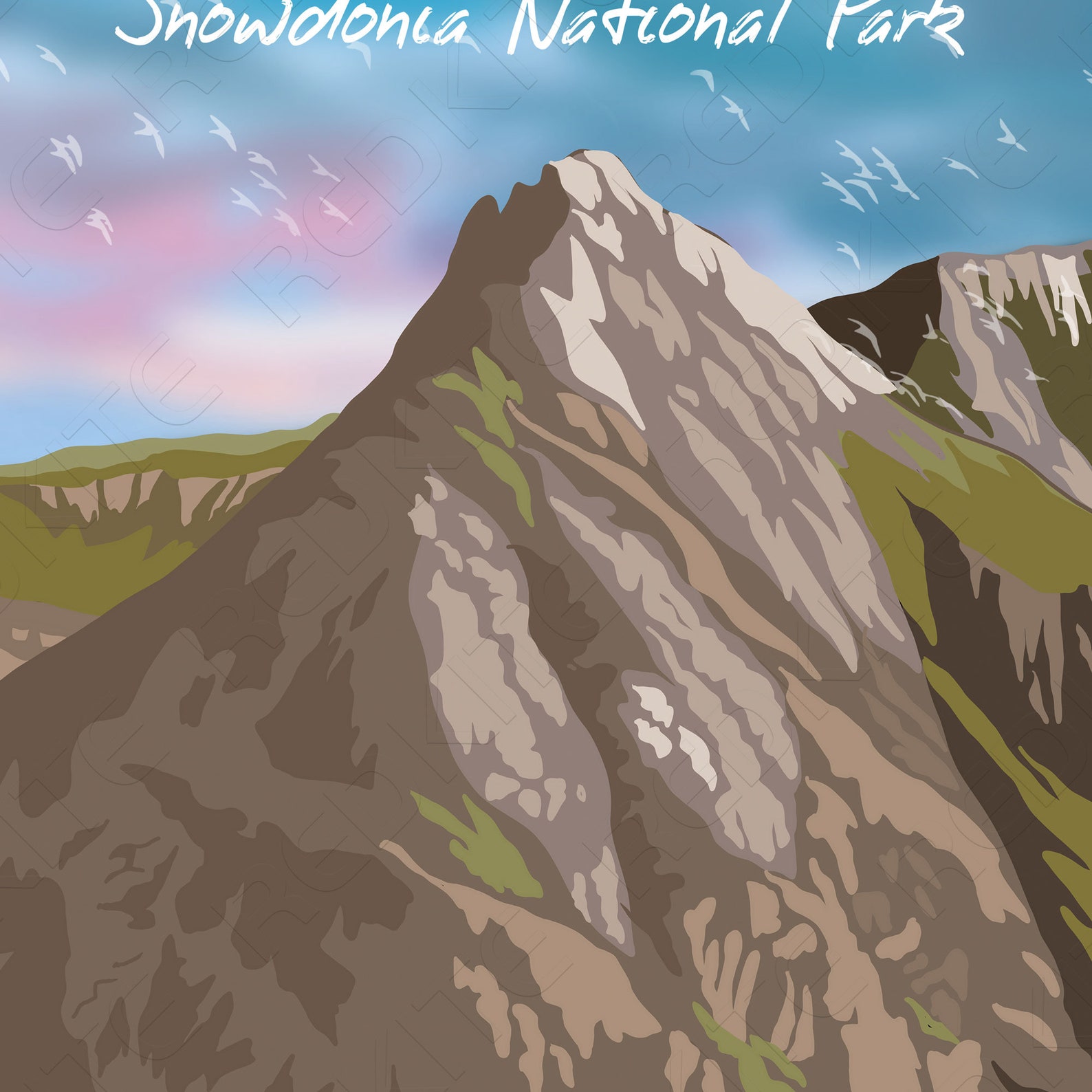 Tryfan tryfan Print Wales National Park Mount Snowdon - Etsy UK