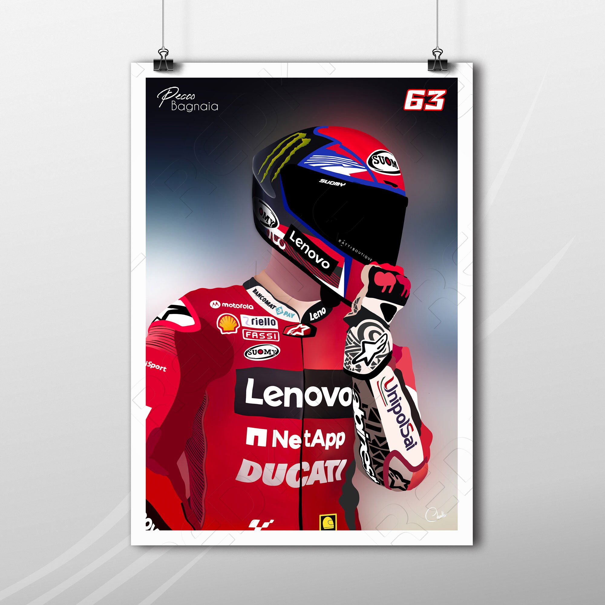 Pecco Bagnaia Pecco Bagnaia Poster Moto GP Moto GP Posters - Etsy UK
