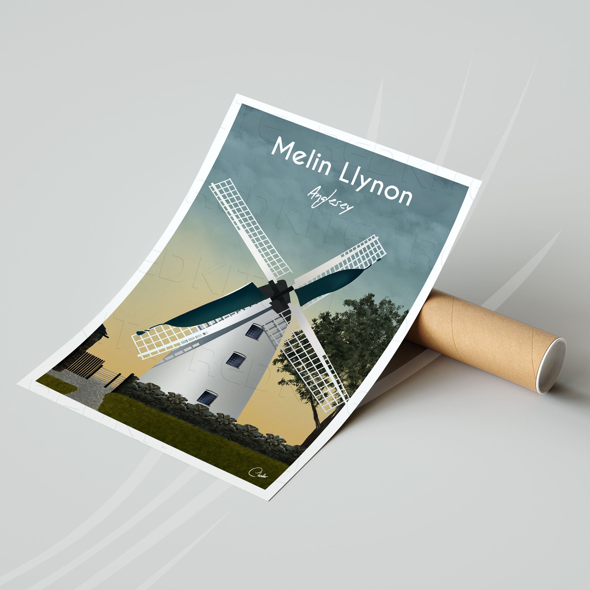 Melin Llynon Wind Mill Siocled Monuts Anglesey Gifts Anglesey Drawings ...