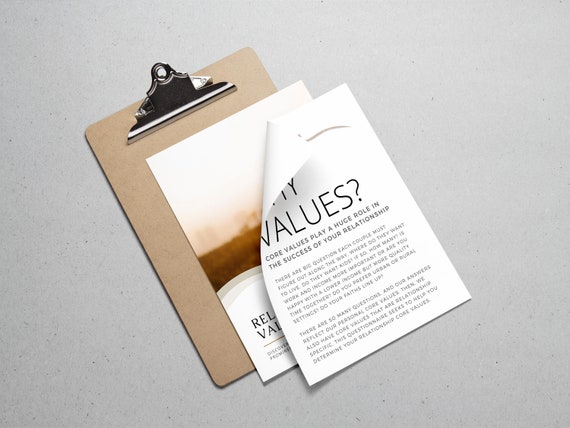 Relationship Core Values Worksheet Discover What Key Values - Etsy ...