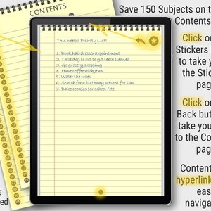 Digital Note Pad Template for Goodnotes Notebook, Notepad Digital Paper ...