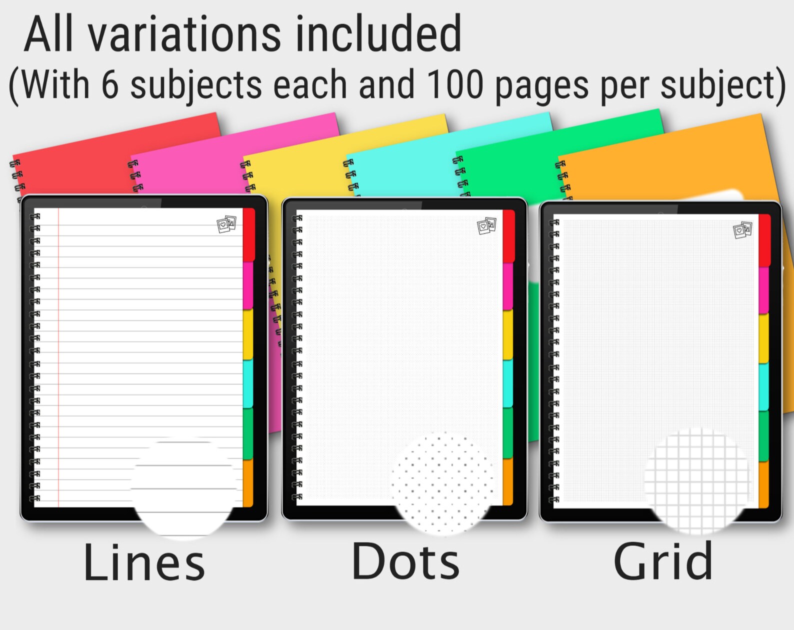 Digital Note Book Template for Goodnotes Notepad, Digital Notebook ...