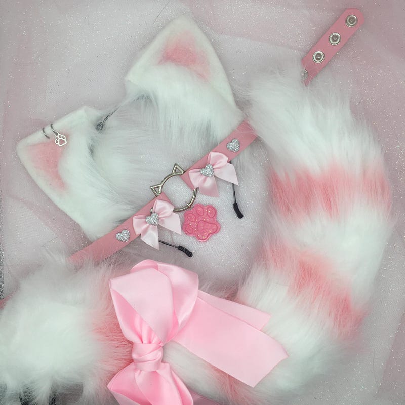 Cat Ears and Tail Set - Etsy