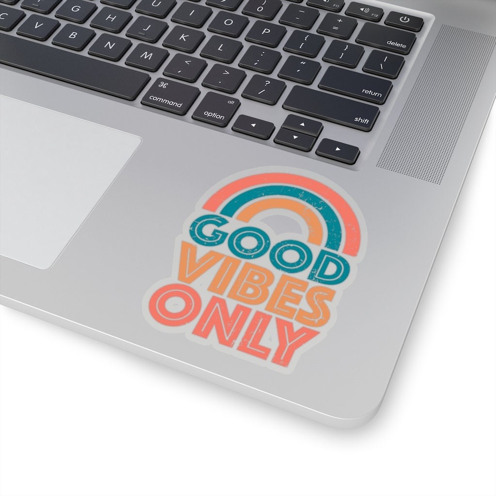 Good Vibes Only Rainbow Retro Vintage Kiss-Cut Stickers | Etsy