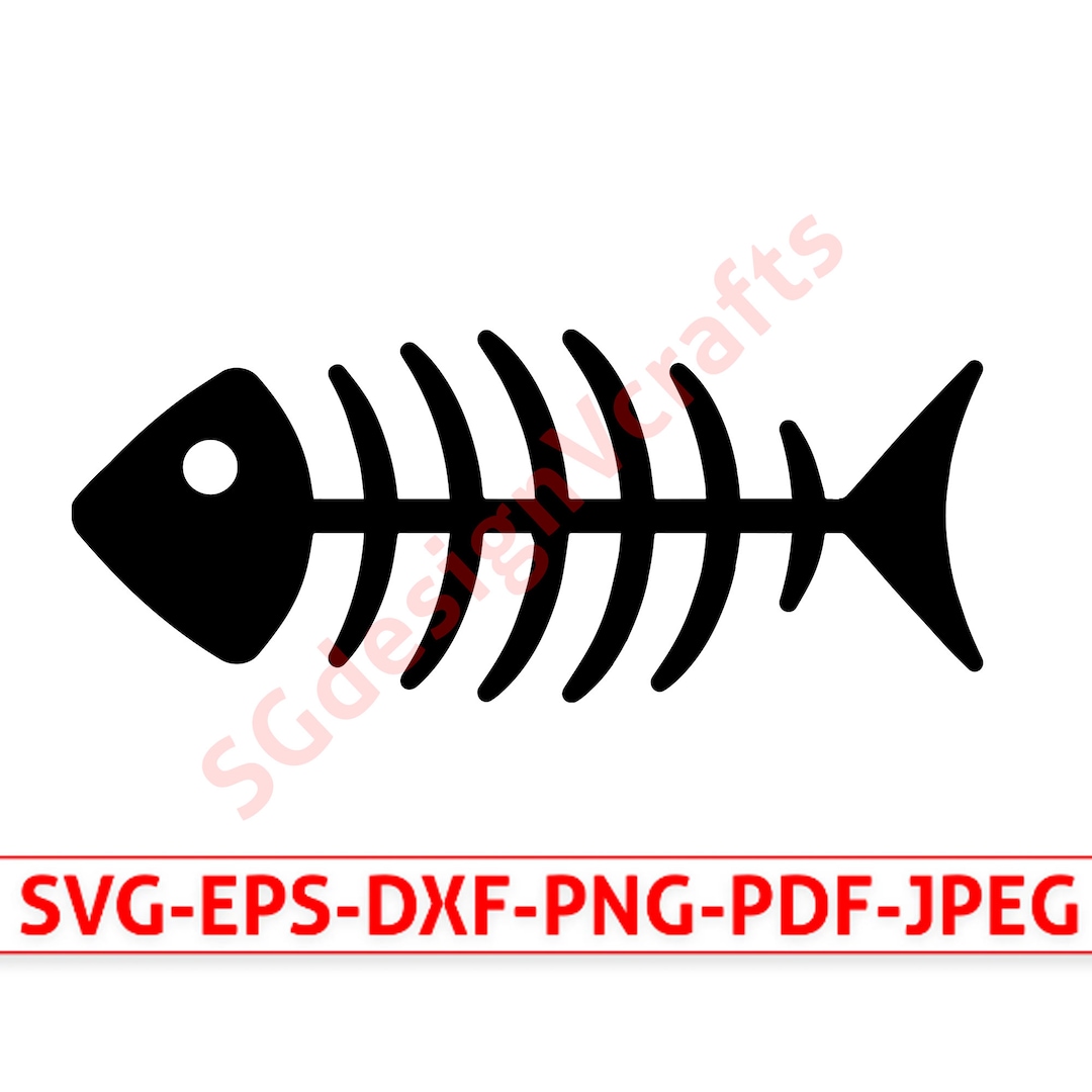 Fishbone svg Fishbone svg fileFishbone skeleton Fishbone - Etsy España
