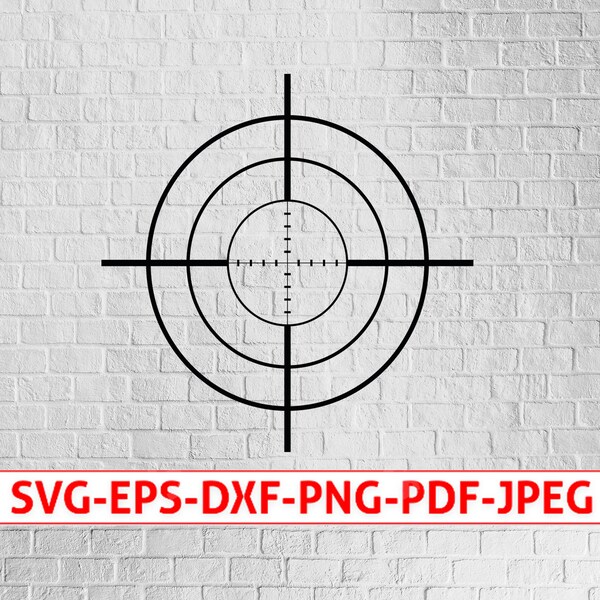 Crosshairs Svg - Etsy