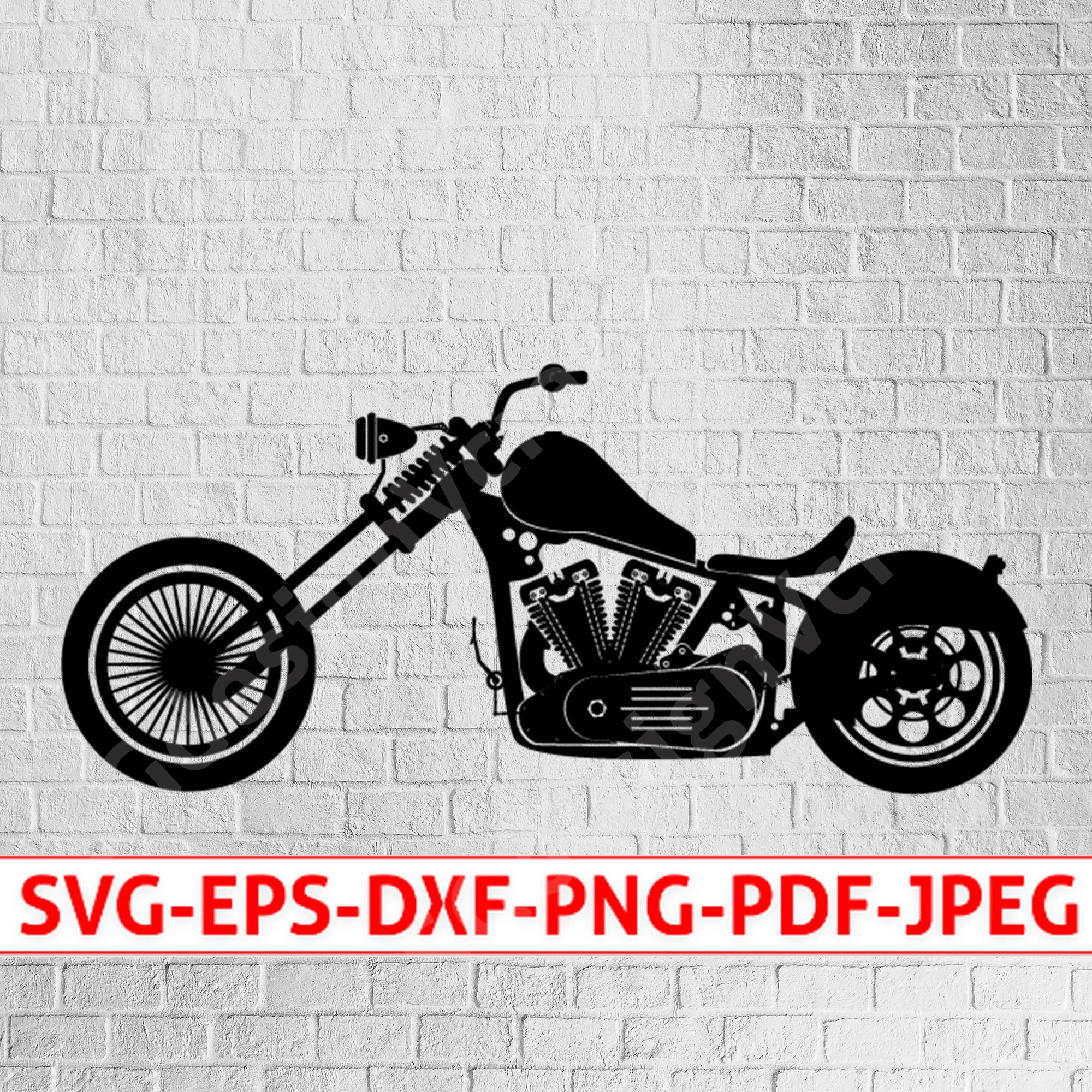 Chopper Motorcycle Silhouette