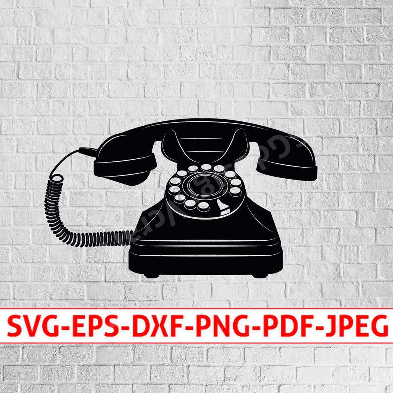 Vintage Telephone SVG - Etsy