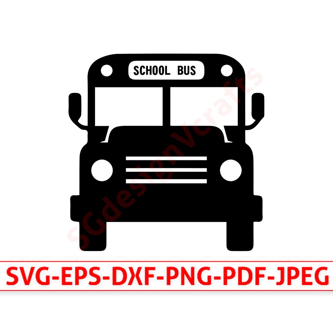 School Bus SVG, Front Bus SVG, School Bus Driver Svg for Cricut, Bus ...