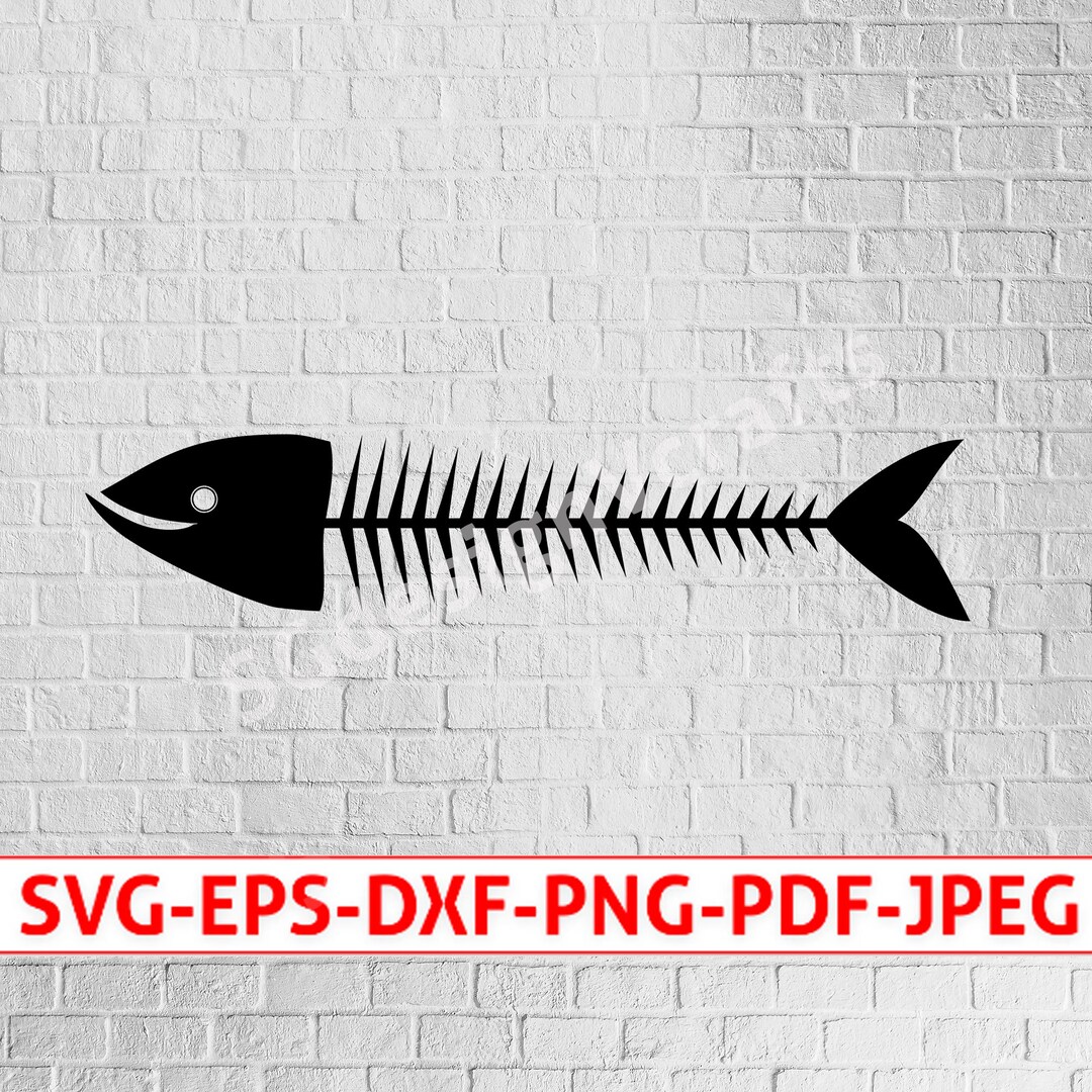 Fishbone SVG, Fishbone Svg File, Fishbone Skeleton, Fishbone Svg Clip ...