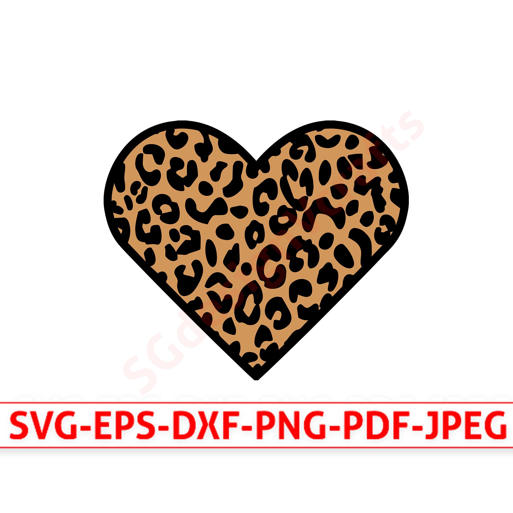 Leopard Print Heart Clipart