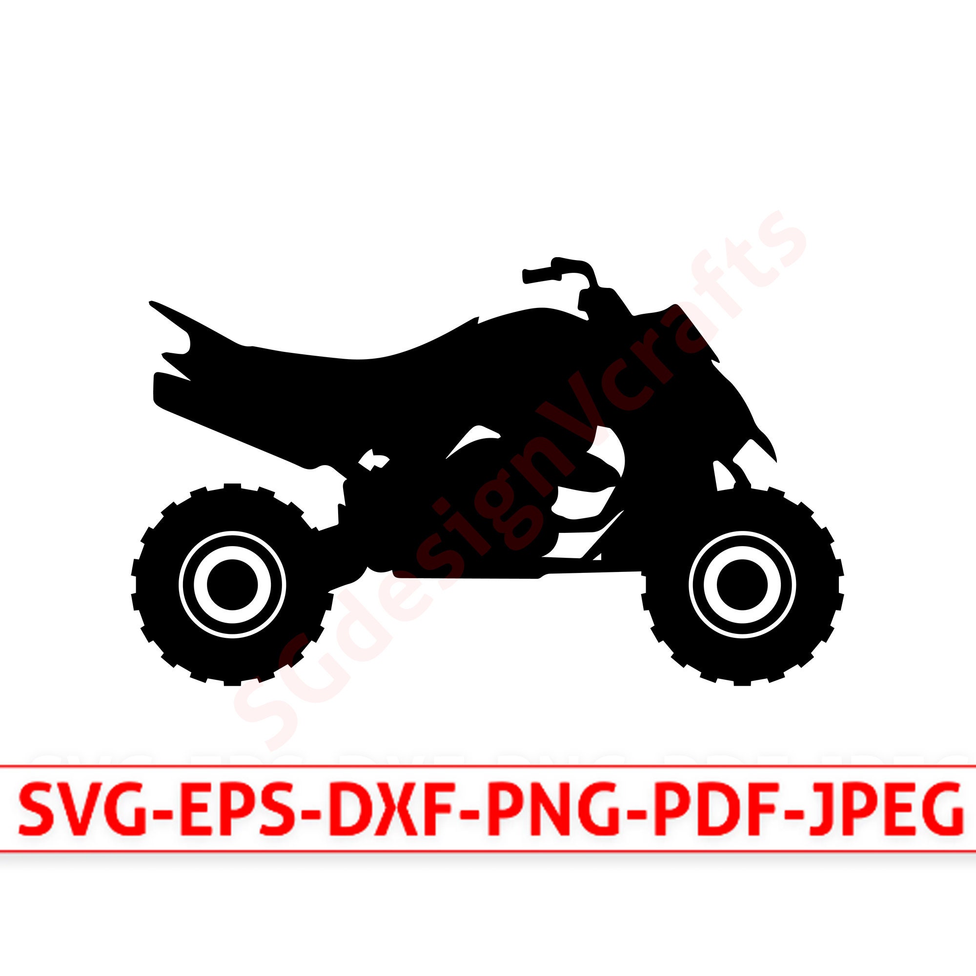 ATV 3SVG Atv Cut File Atv 4 Wheeler Svg Motocross Clip - Etsy