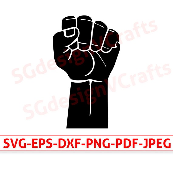eps Jpeg,svg dfx,png clip art Silhouette,Cricut Revolutionary fist Cut ...