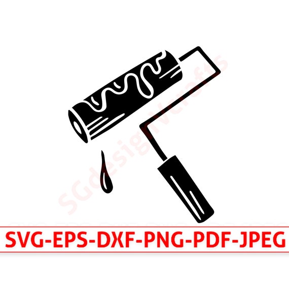 Silueta De Rodillo De Pintura