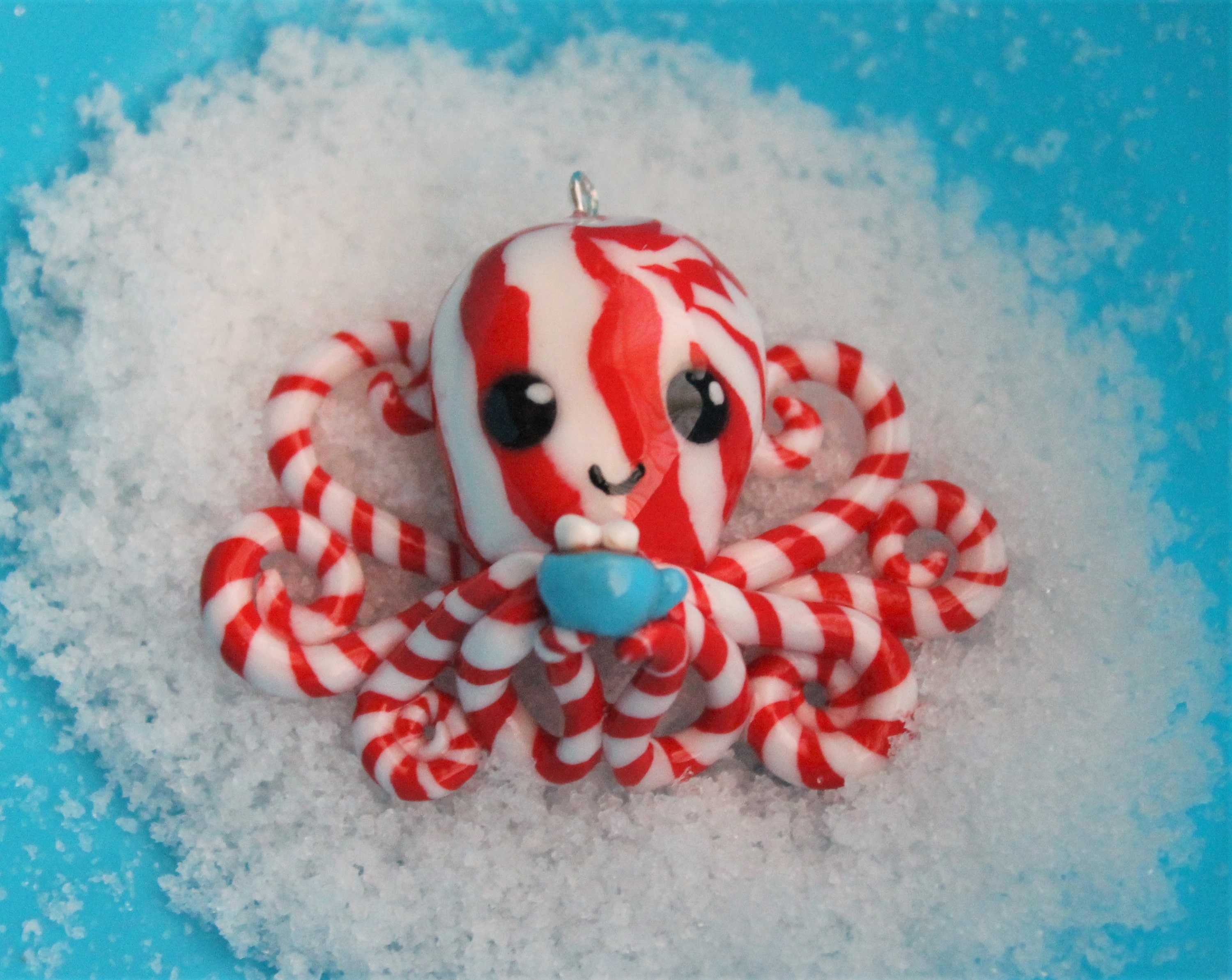 Pepper the Octopus Drinking Hot Chocolate Polymer Clay | Etsy UK