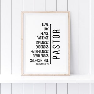 Fruits of the Spirit Custom Wall Art Pastor Home Decor Pastor ...