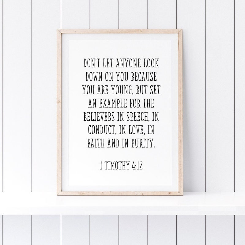 1 Timothy 4 12 - Etsy
