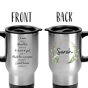 Personalized Bible Verse Travel Coffee Mugchristian Women - Etsy