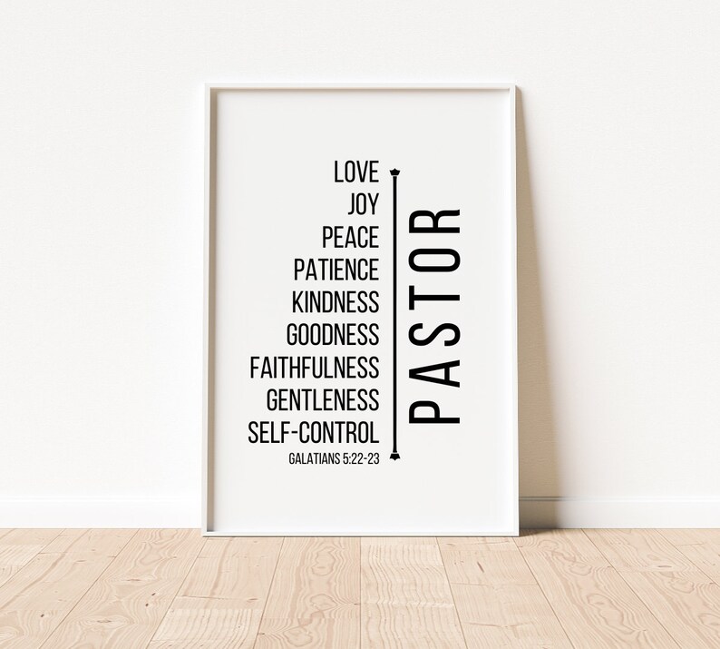 Fruits of the Spirit Custom Wall Art Pastor Home Decor Pastor ...
