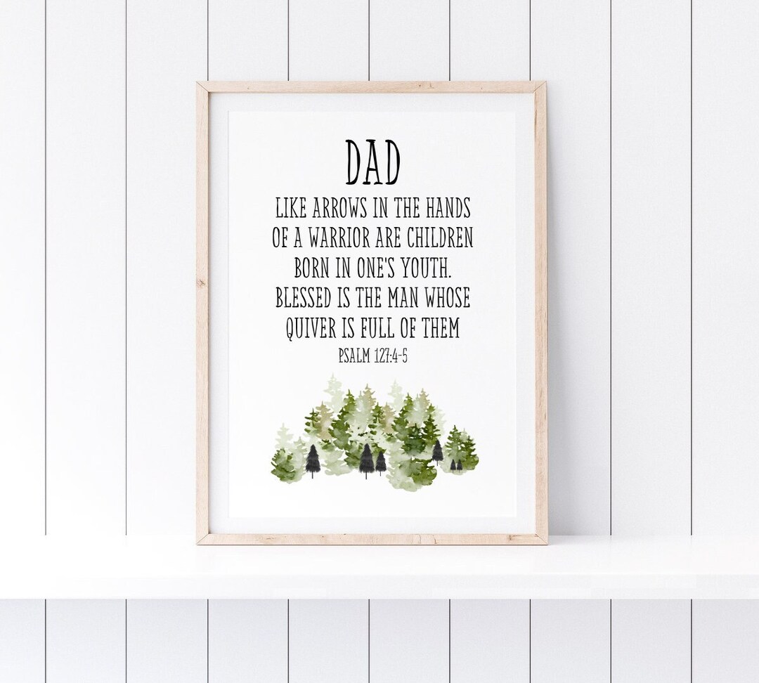 Christian Dad Wall Art Dad Bible Verse Poster Father's Day Gift for ...