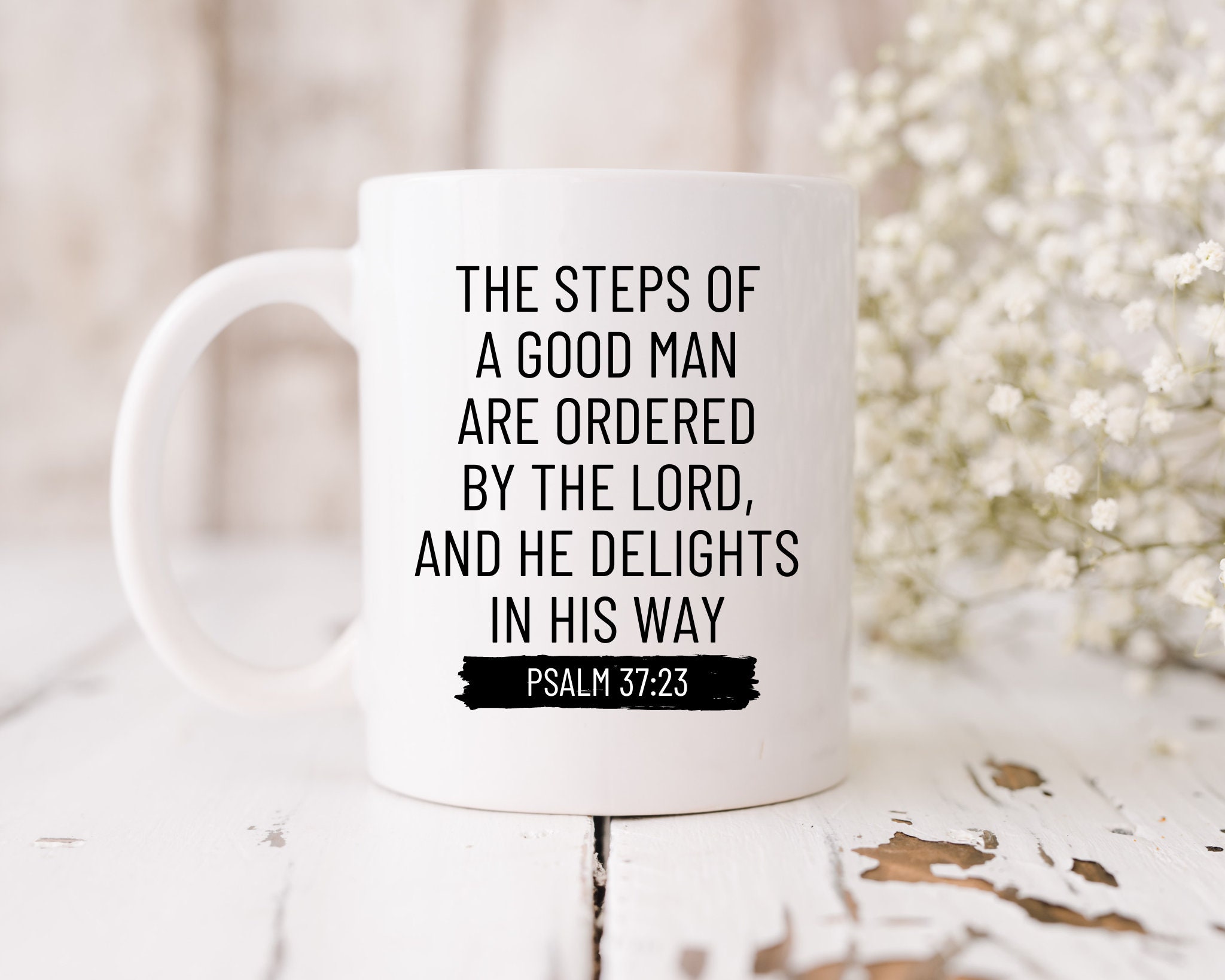 Christian Men Coffee Mugpsalm 37:23 Bible Versemen Christian - Etsy