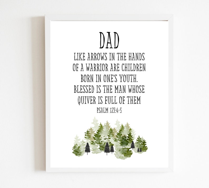 Christian Dad Wall Art Dad Bible Verse Poster Father's Day - Etsy