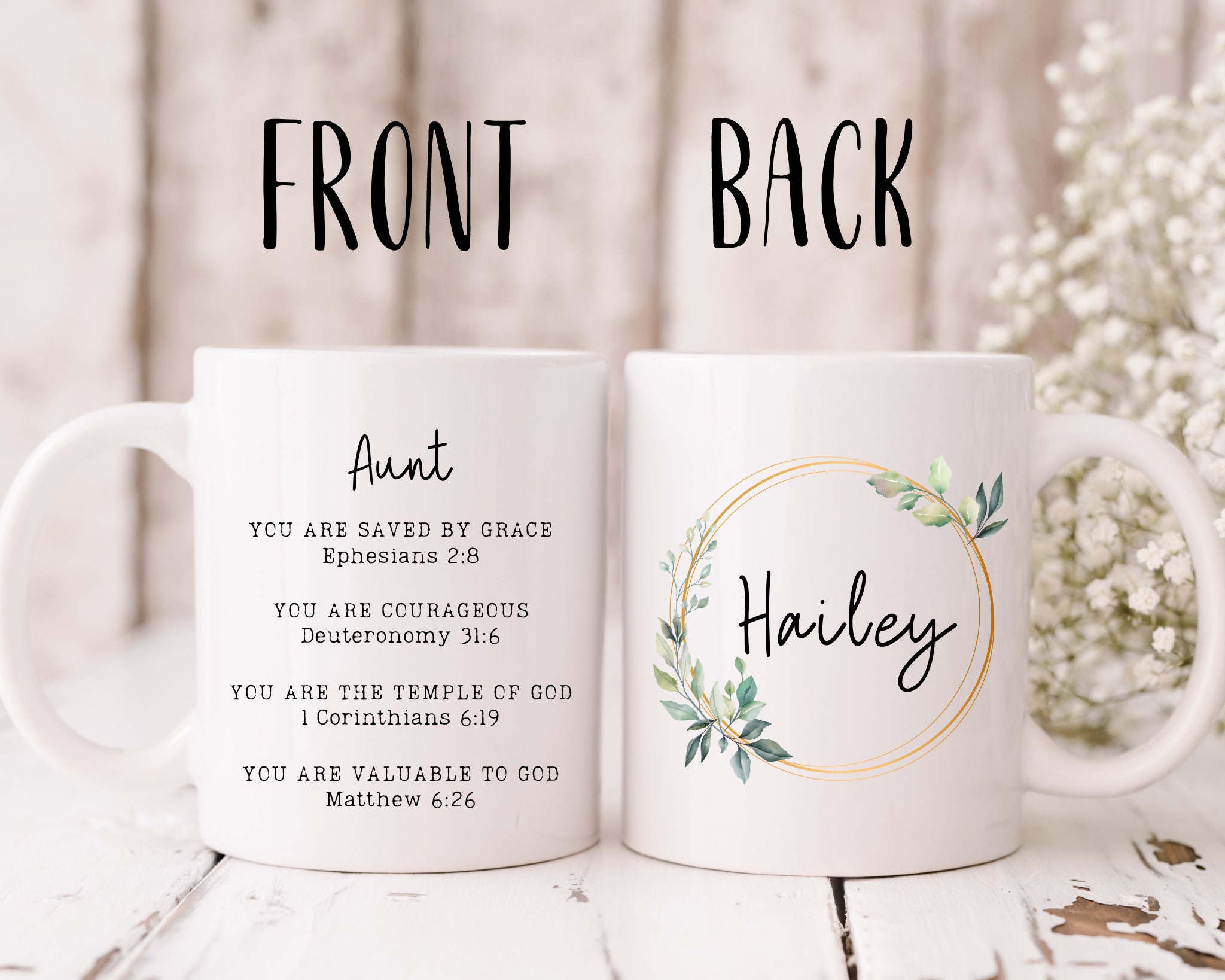 Personalized Bible Verse Coffee Mug for Aunt,christian Gifts for Aunt ...