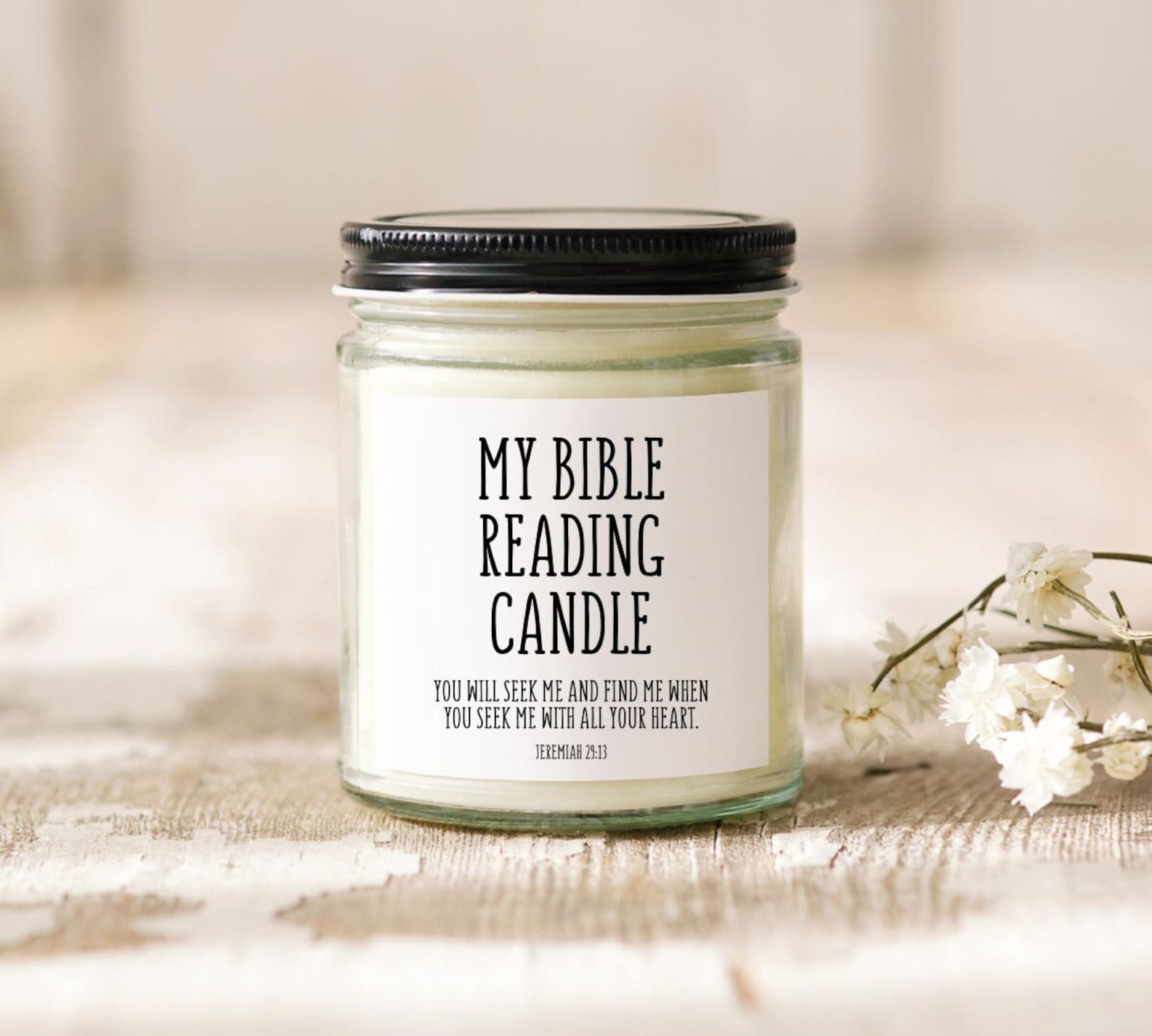 Bible Reading Candle Bible Study Candle Gift for Christian Jeremiah 25 ...