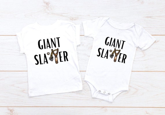 Giant Slayer Shirtfunny Christian Shirt for Kidsdavid and - Etsy