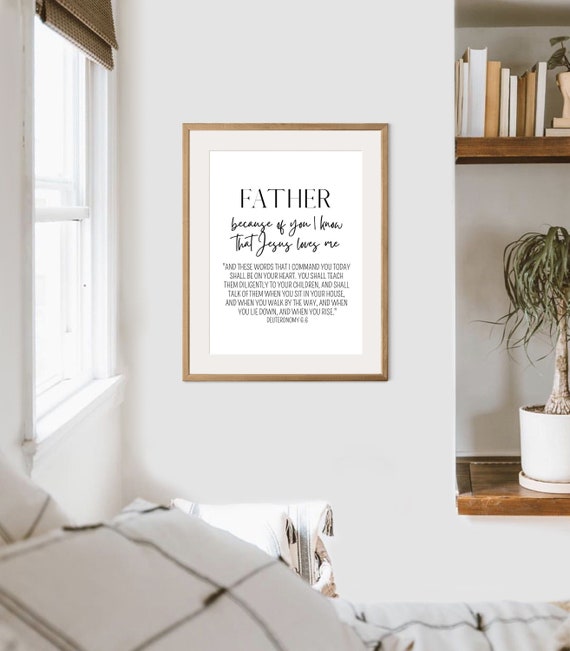Dad Bible Verse Wall Artfathers Day Christian Dad - Etsy