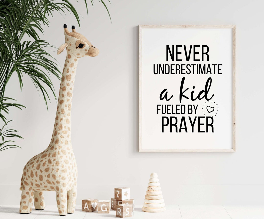 Christian Kids Decor,christian Kids Wall Art,kids Religious Wall Decor ...