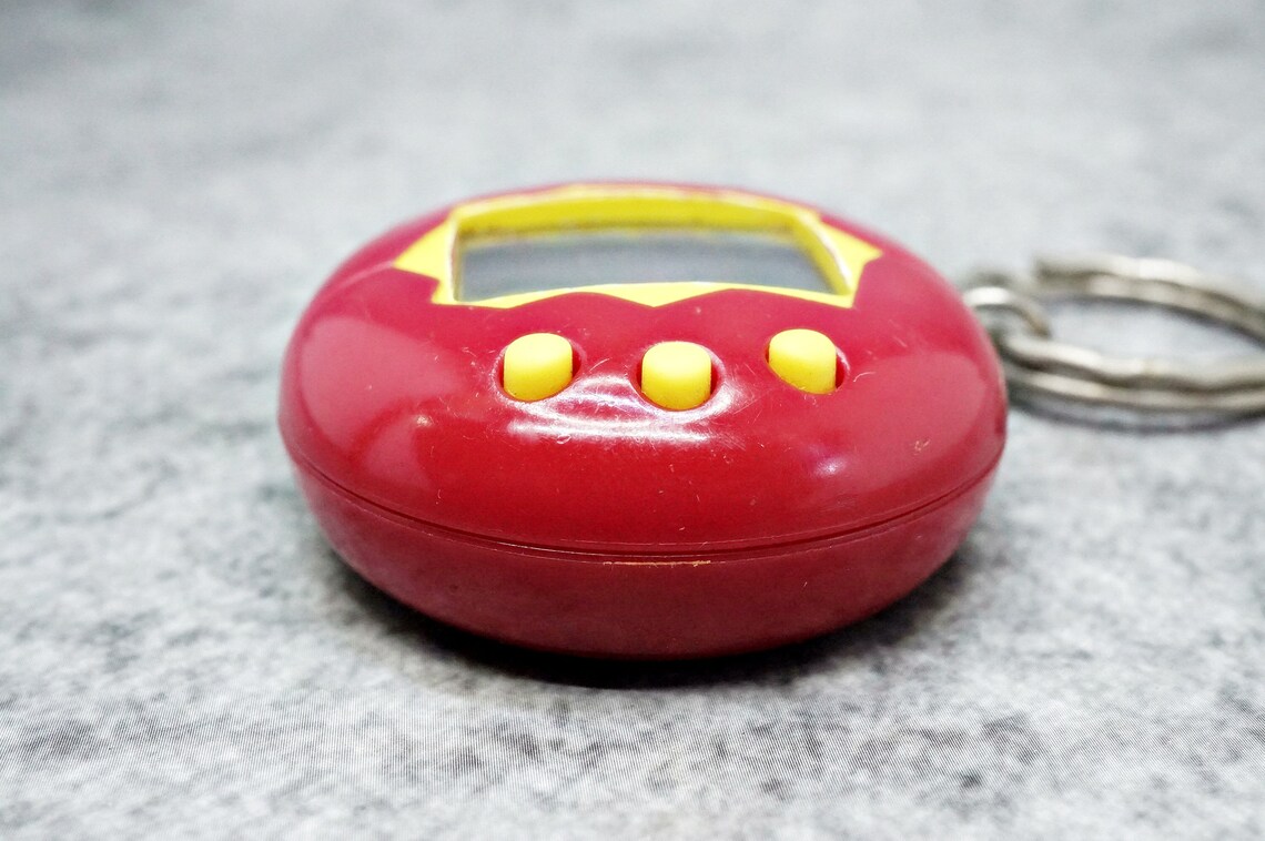 Tamagotchi Gen 1 Red 1997 English Patch Virtual Digital Pet | Etsy