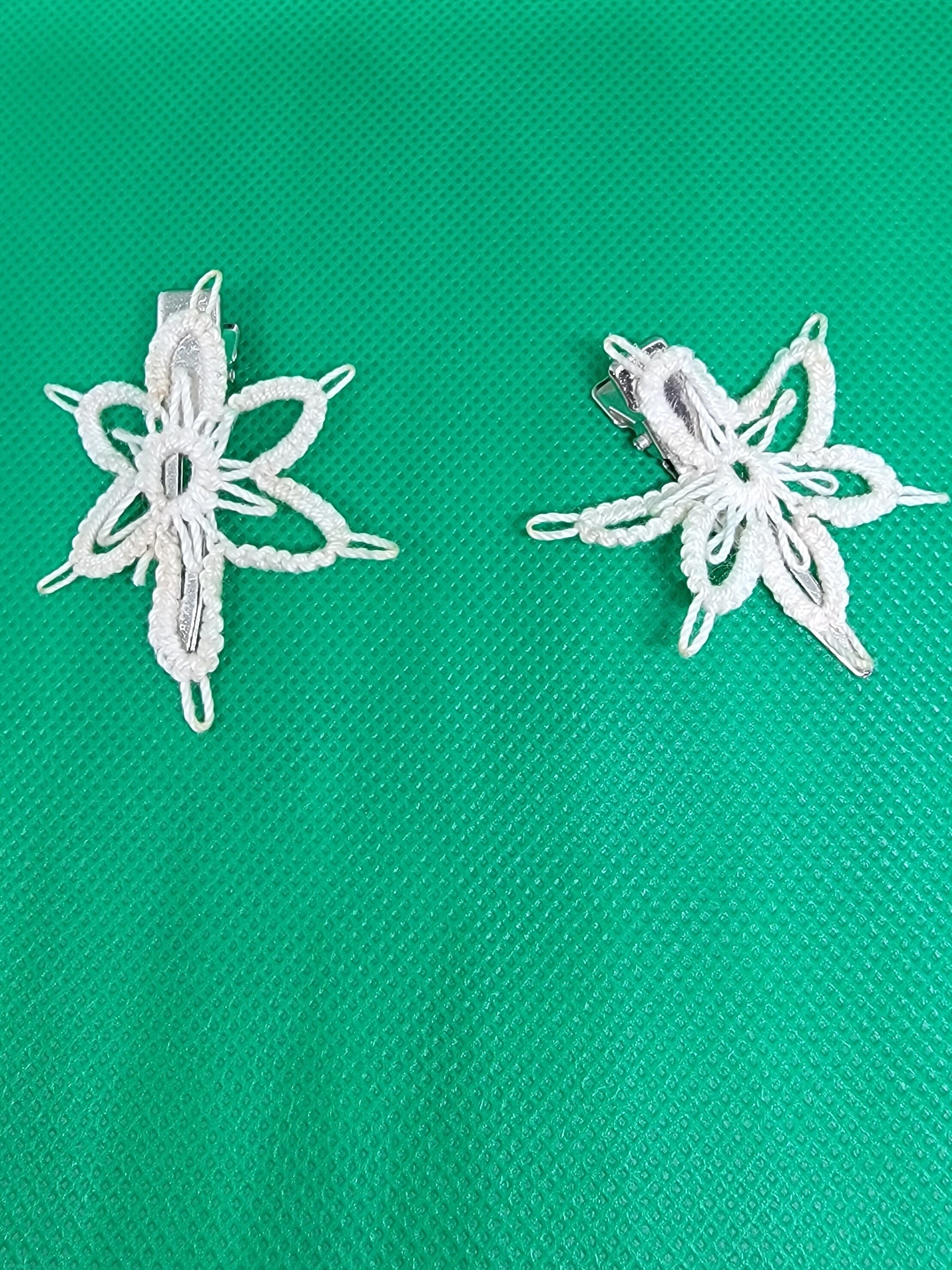 Tatted Star Barrettes - Etsy