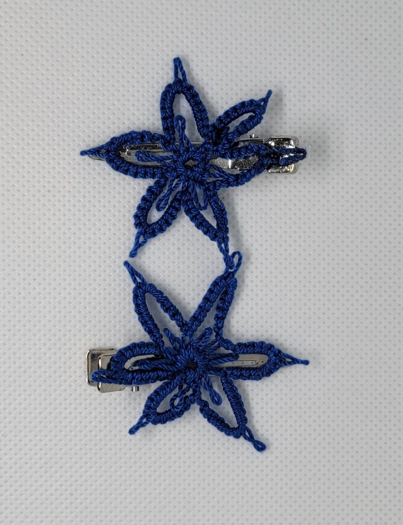 Tatted Star Barrettes - Etsy