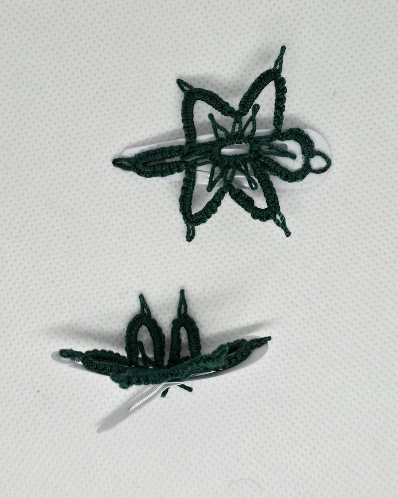 Tatted Star Barrettes - Etsy
