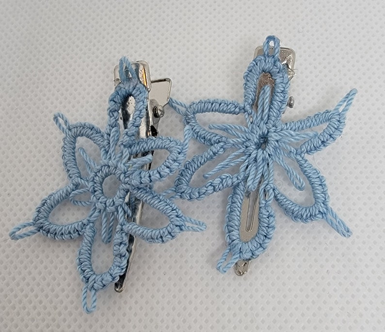 Tatted Star Barrettes - Etsy