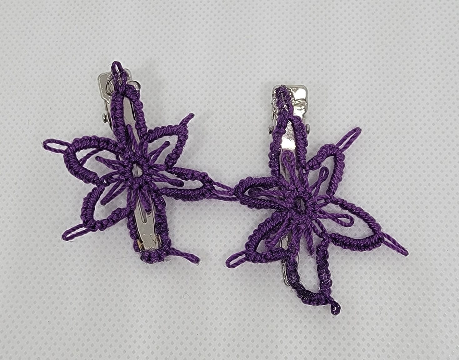 Tatted Star Barrettes - Etsy