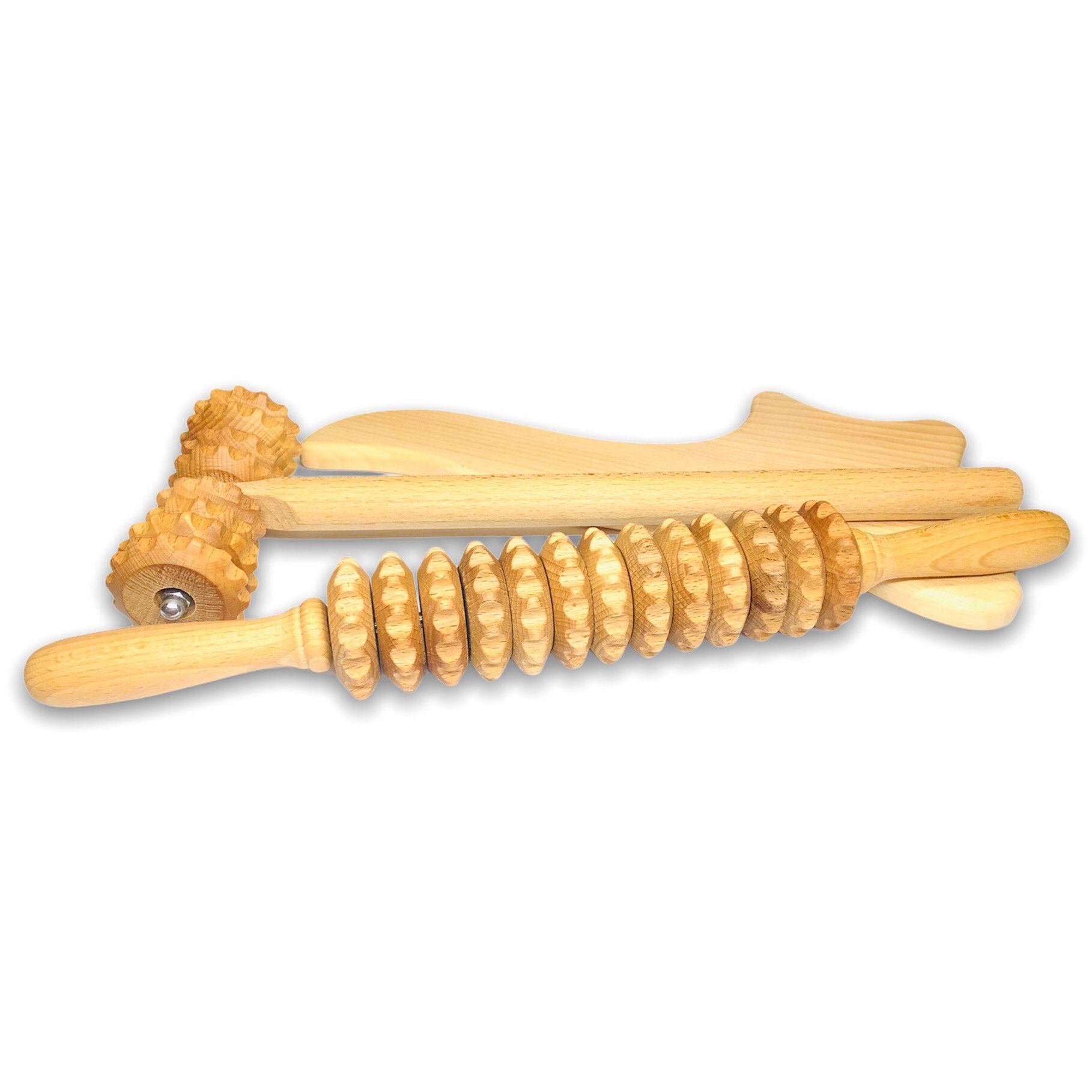 Massage Tools Set No. 6 - Set for Anti Cellulite Maderotherapy - Wooden ...
