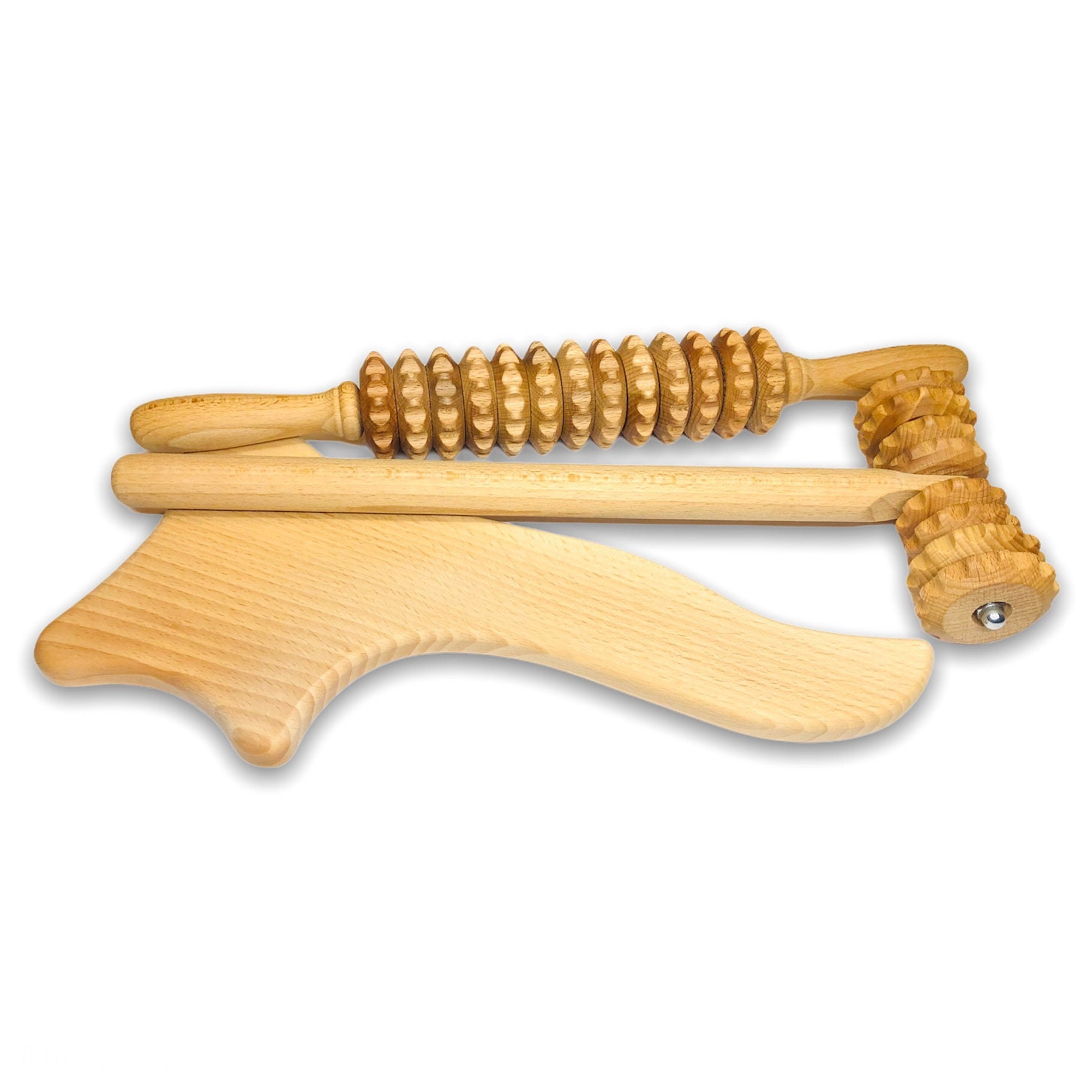 Massage Tools Set No. 6 - Set for Anti Cellulite Maderotherapy - Wooden ...