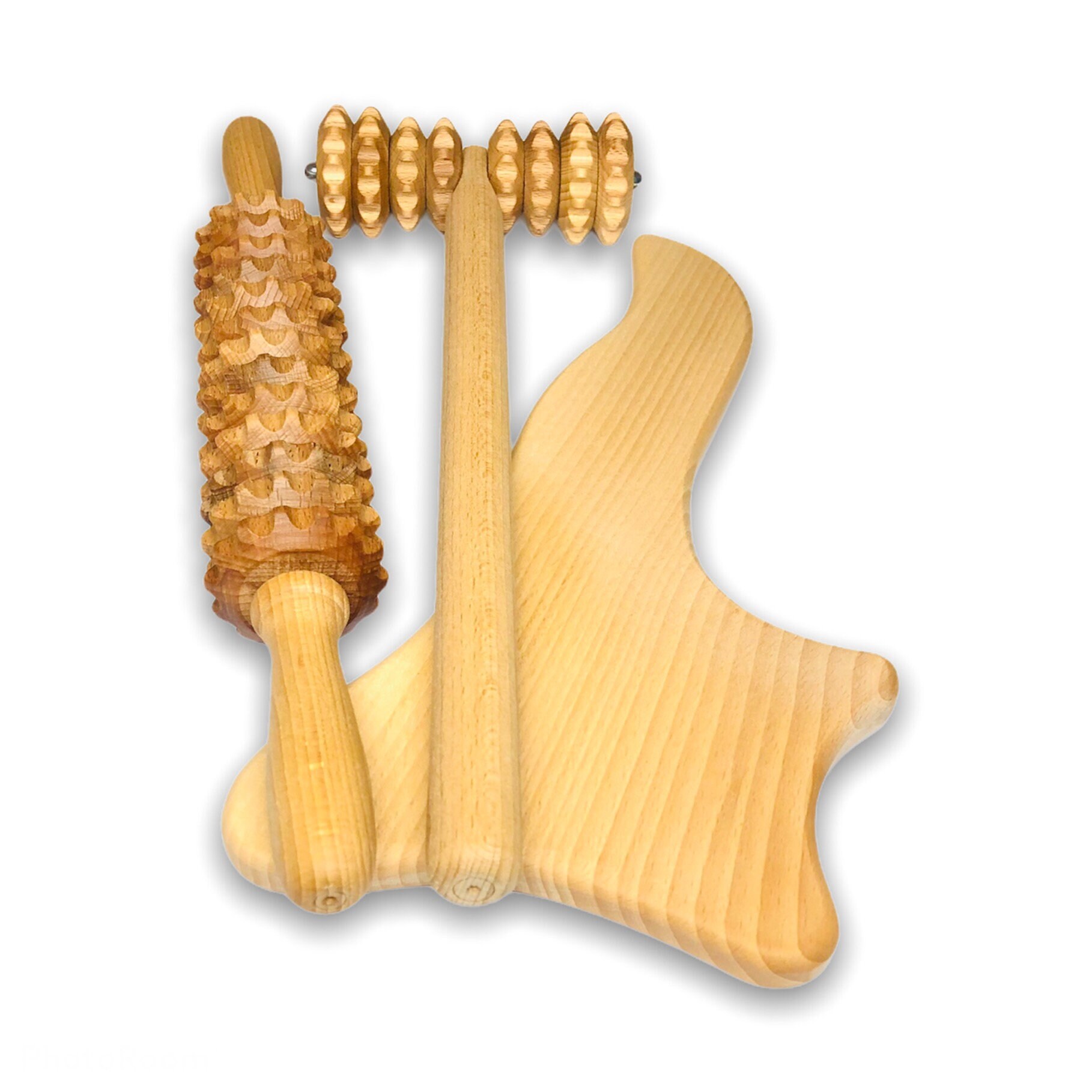 Massage Tools Set No. 6 - Set for Anti Cellulite Maderotherapy - Wooden ...