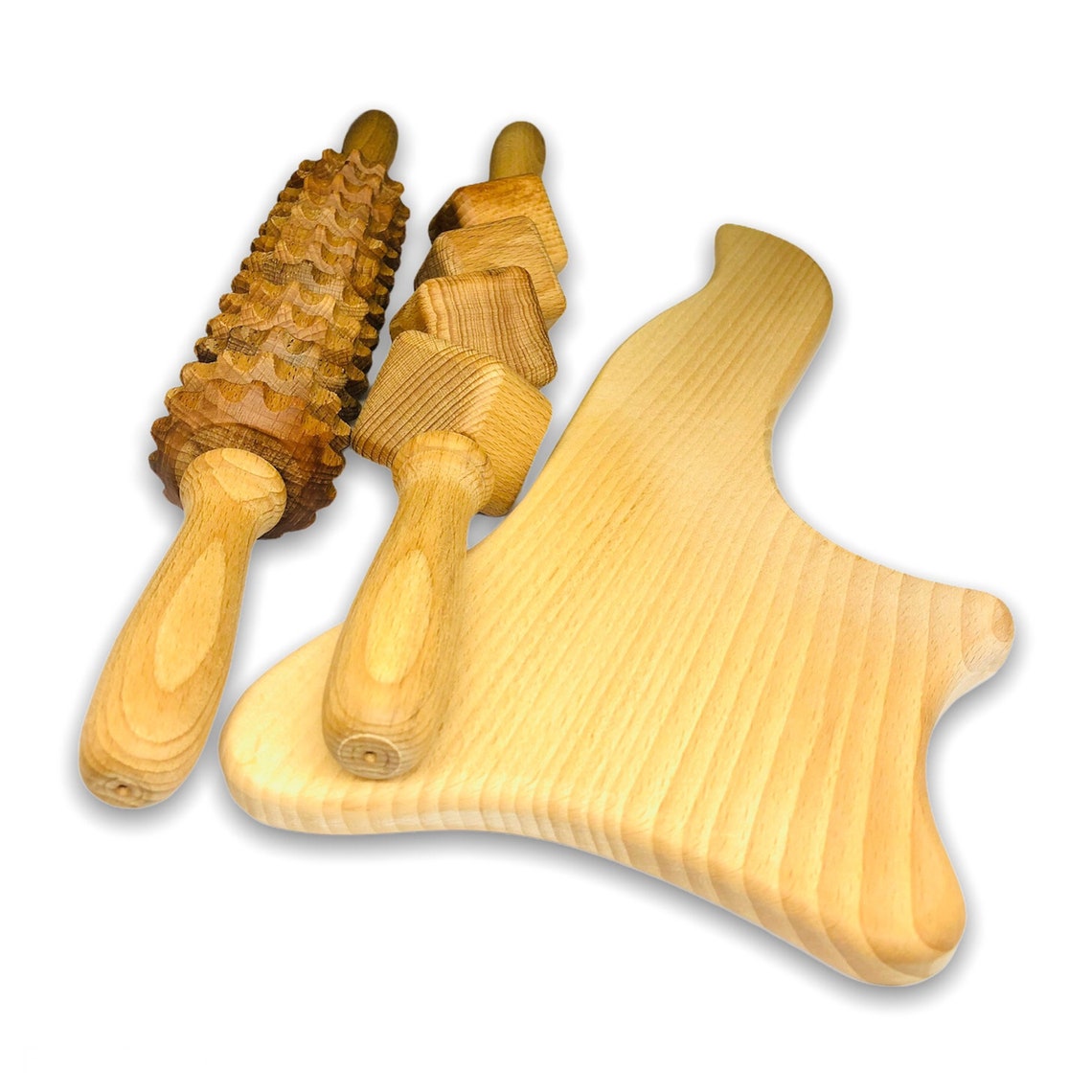 Massage Tools Set No. 4 Set for Anti Cellulite Maderotherapy Wooden ...
