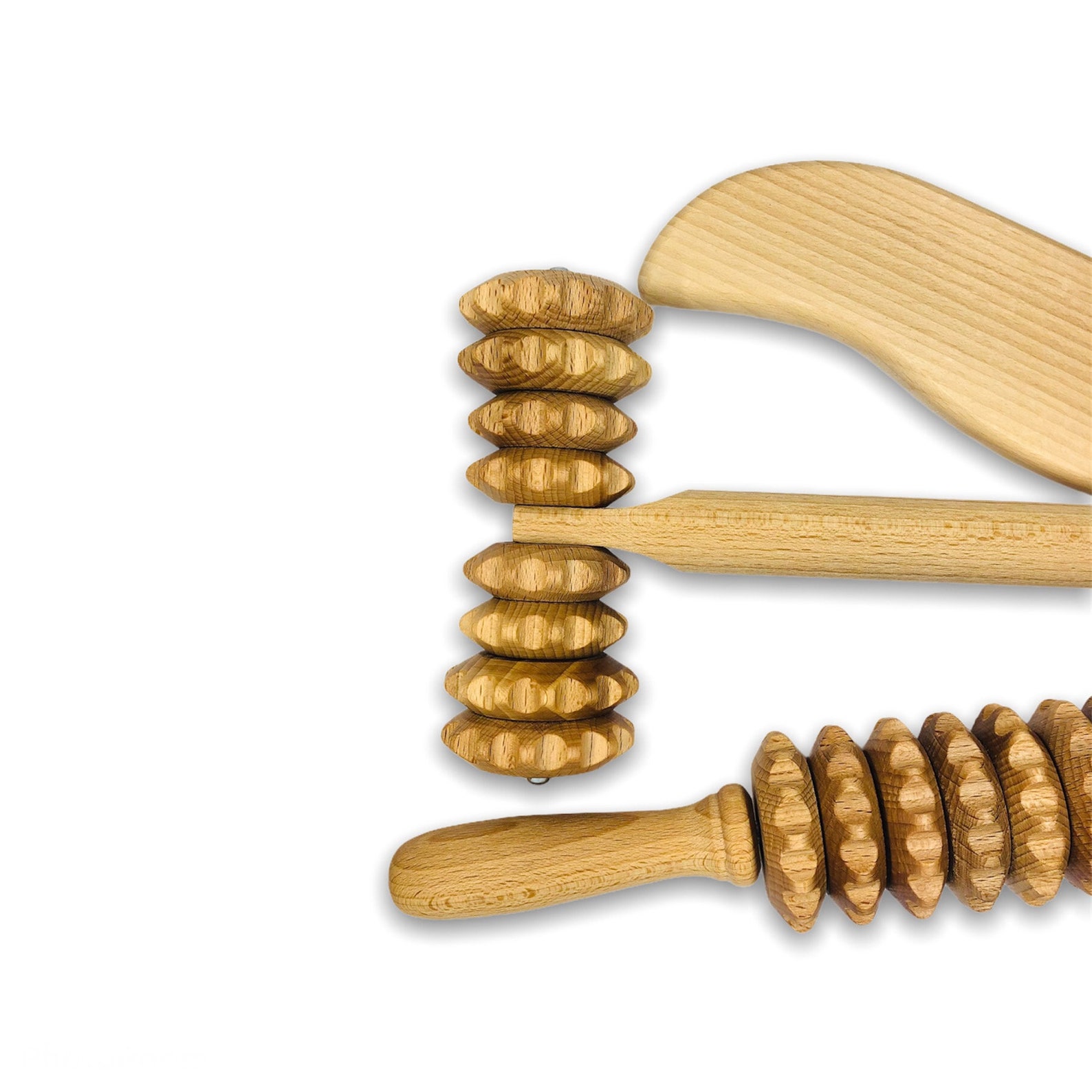 Massage Tools Set No. 6 - Set for Anti Cellulite Maderotherapy - Wooden ...