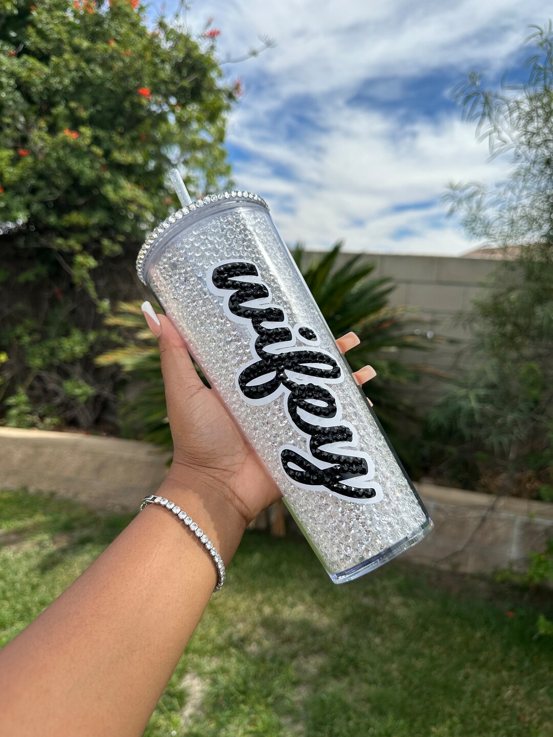 Wifey Bling Sparkle Tumbler|custom Tumbler|bridal Cup|bride Cup|wedding ...