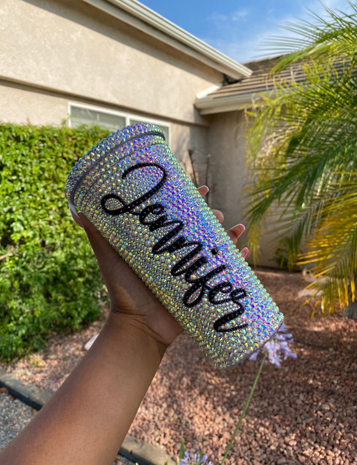 Personalized Bling Tumbler Double Wall Cold Cup - Etsy