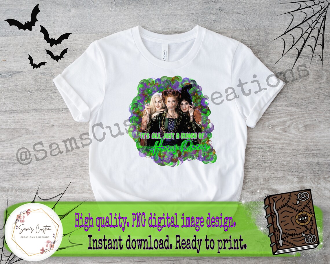 A Bunch of Hocus Pocus PNG, Halloween PNG, Witch Sisters, Glorious ...