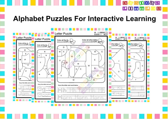 Alphabet Puzzle Activity Bundle Preschool Puzzles for - Etsy