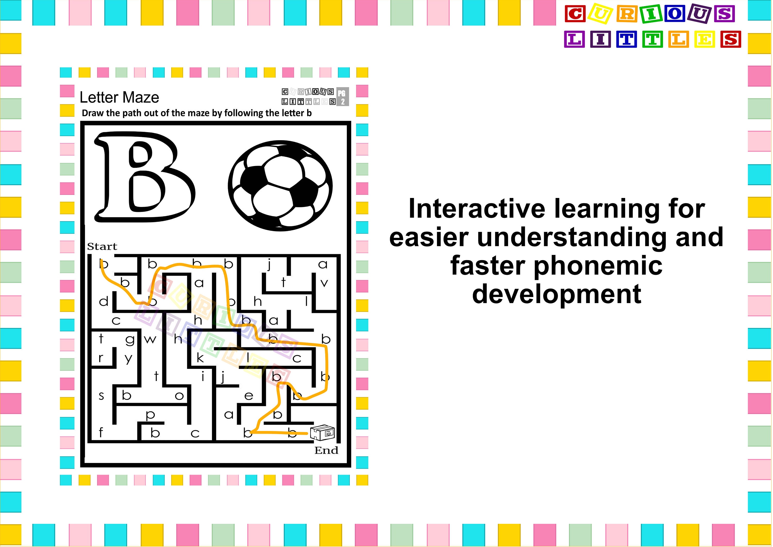 Preschool Kids Coloring Book Alphabet Maze Activity - Etsy