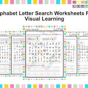 Alphabet Letter Search Activity for Kids Find the Letter Exercises I ...
